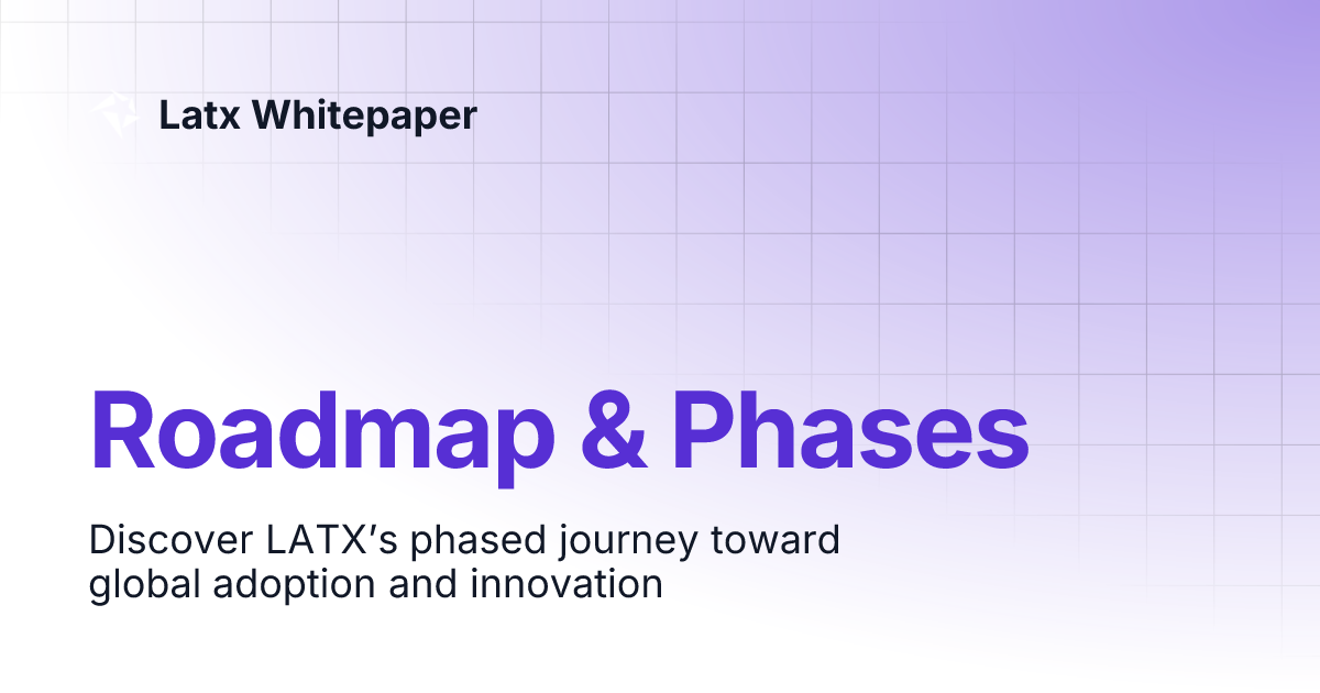 Roadmap & Phases | Latx Whitepaper